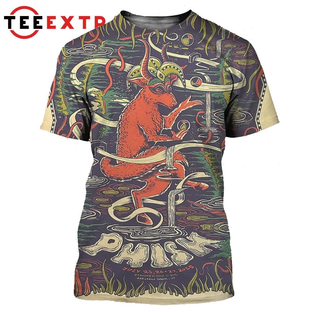 Official Phish Saratoga Springs New York 2025 Gig Poster On July 25 26 ...