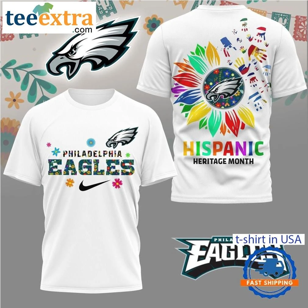 NFL Philadelphia Eagles Hispanic Heritage Month Two Side 2025 Shirt ...