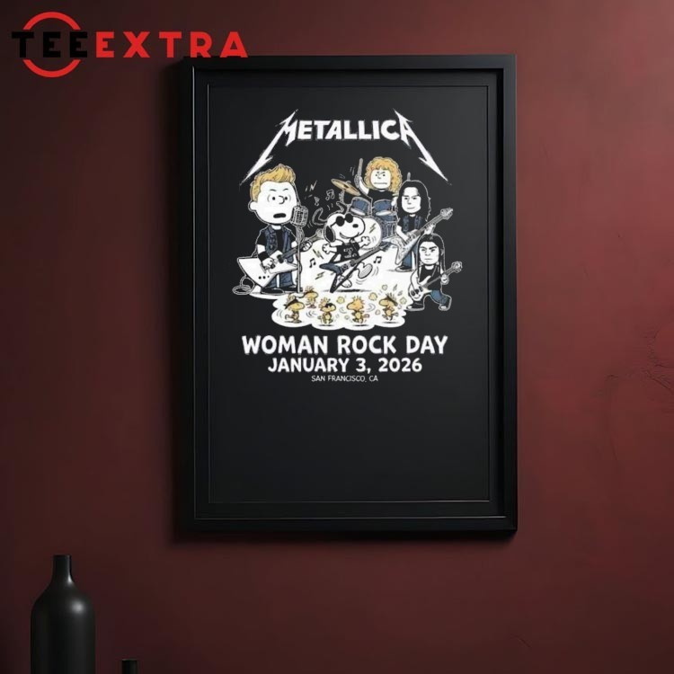 Official Women Rock Day 2026 Metallica x Peanuts Cartoon Characters ...
