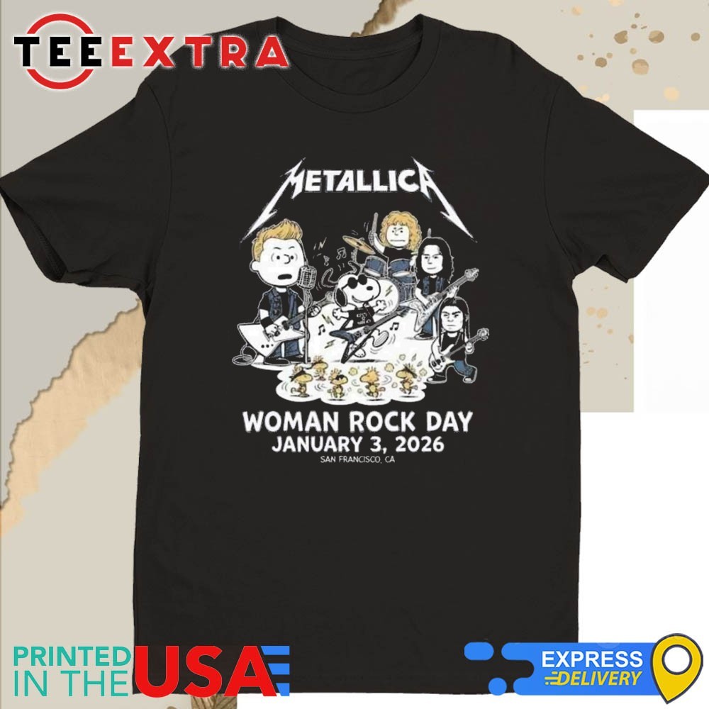 Official Women Rock Day 2026 Metallica x Peanuts Cartoon Characters ...