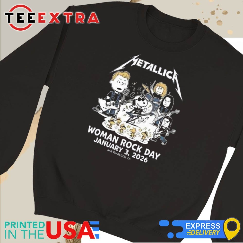 Official Women Rock Day 2026 Metallica x Peanuts Cartoon Characters ...